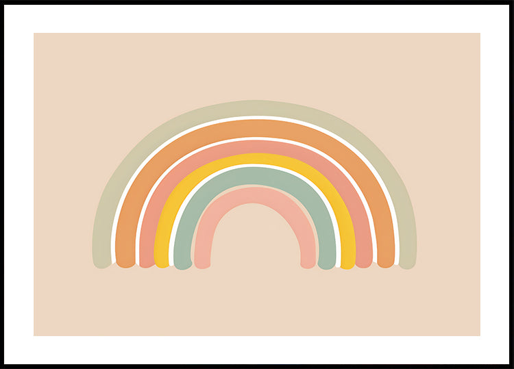 Pastel Rainbow Poster – Posterbox.se