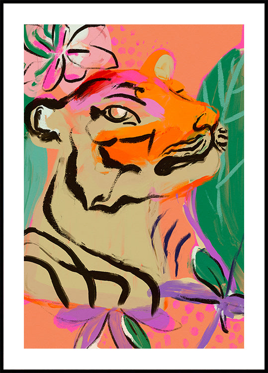 Vibrant Tiger Bloom Poster Poster – Posterbox.se