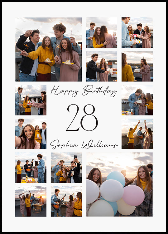 Happy Birthday Personalized Poster – Posterbox.se