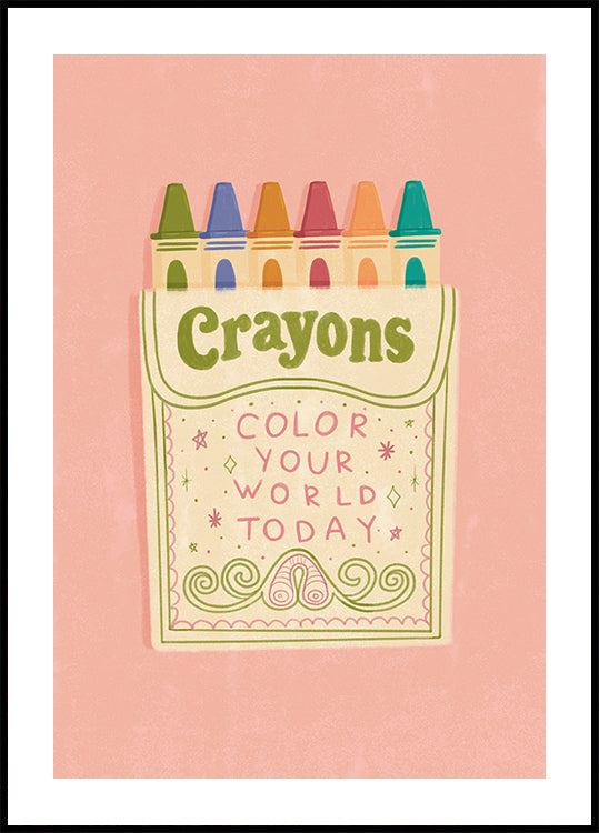 Color Your World Crayons Poster – Posterbox.se